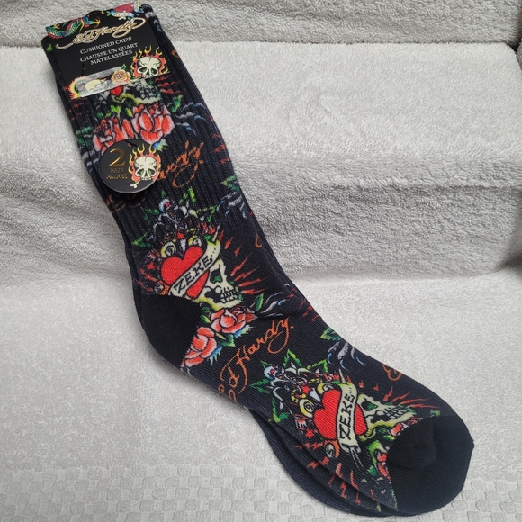 Ed Hardy | Underwear & Socks | Ed Hardy Black Tattoo Print Socks Heart ...